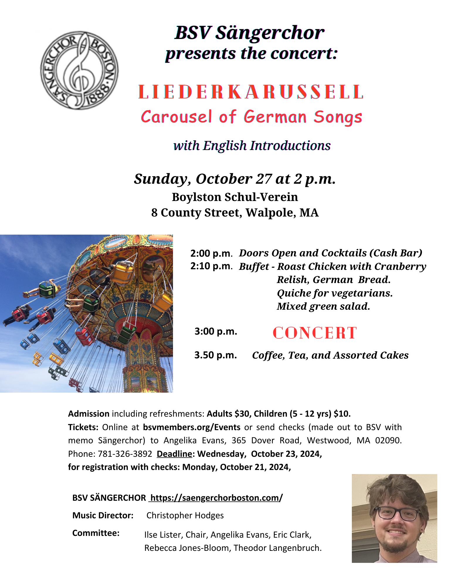 UPCOMING PERFORMANCE – Welcome to BSV Sängerchor Boston!